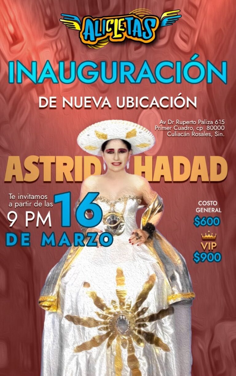 Se presentará Astrid Hadad en las Alicletas - Ríodoce